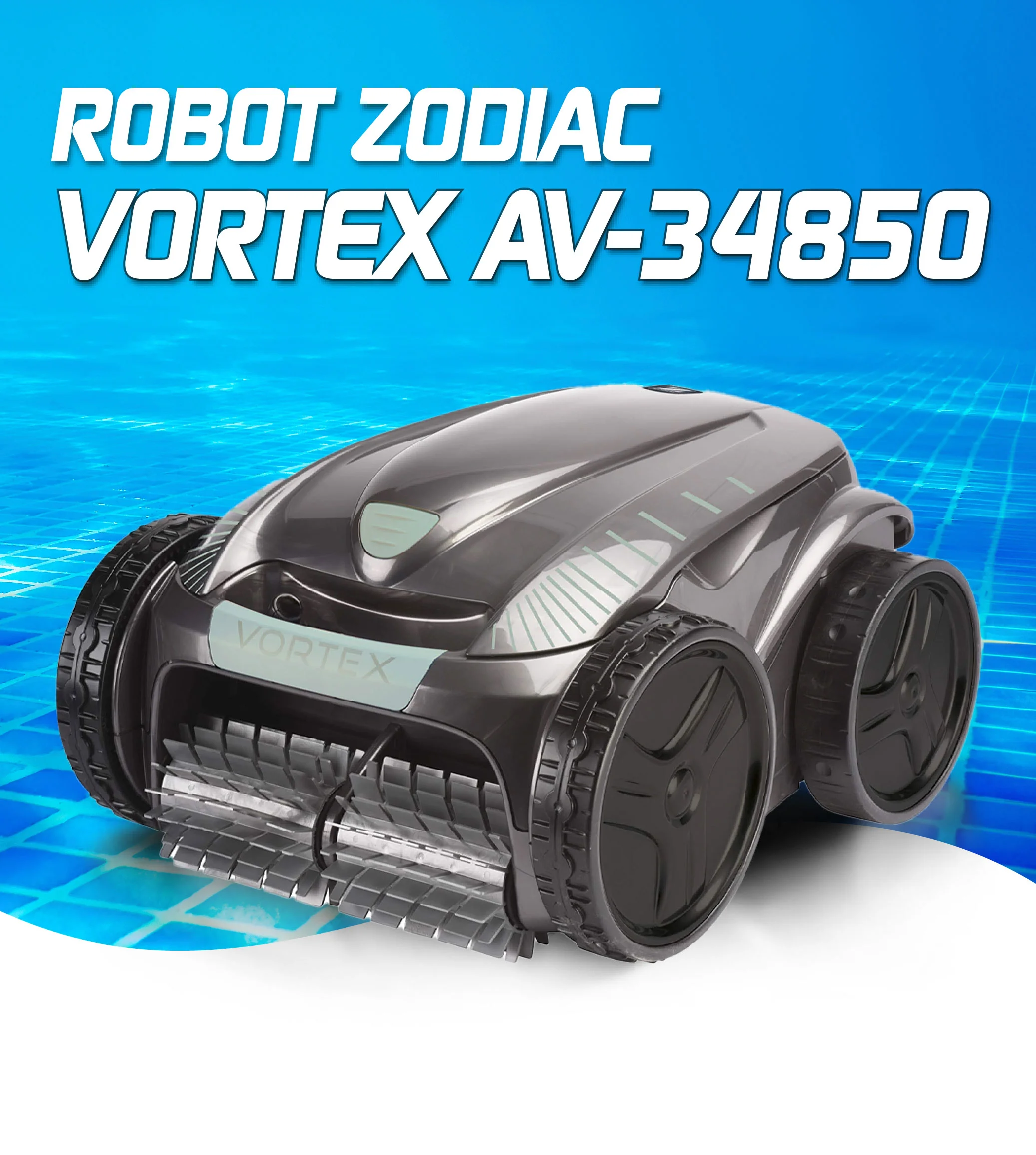 Limpiafondo Robot Zodiac Vortex AV 348 50 Aspiración Ciclónica ...